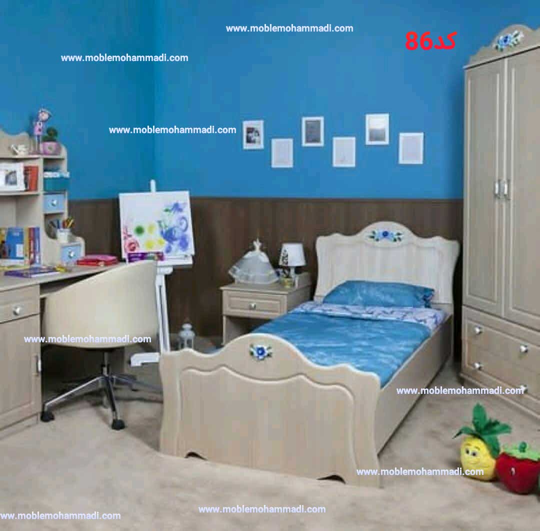 سرویس خواب جوان و نوجوان وکیوم کد ۸۶ شامل تخت/میزتحریر/کمد-سرویس خواب ...